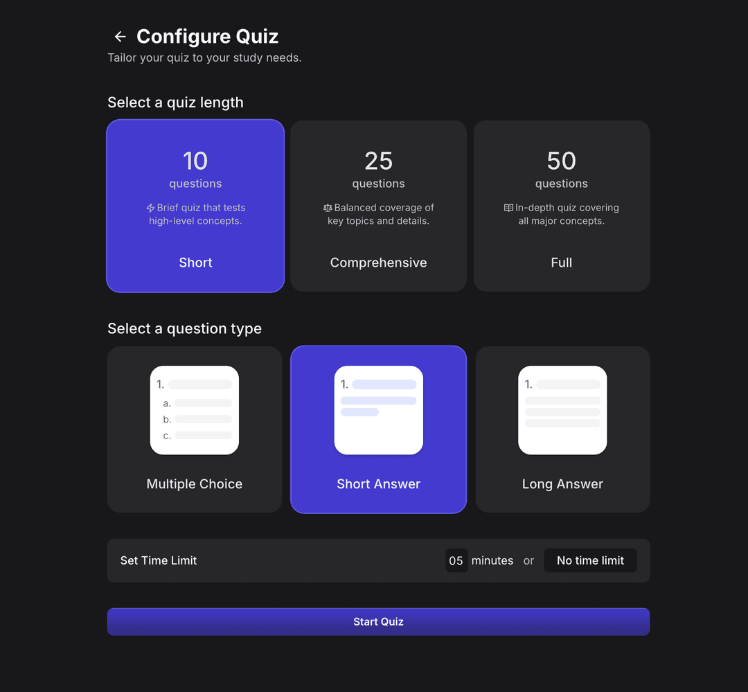 StudySim | AI-Powered Study Guides & Quiz Generator